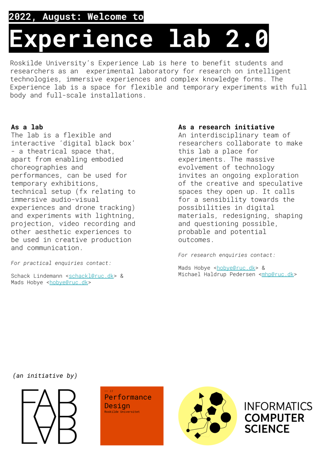 Experience Lab | Roskilde University | Dept. of Communication and Arts ...